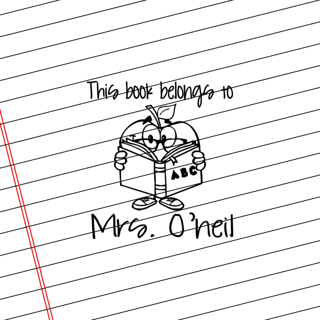 Teacher Self Inking Stamps | This Book Belongs To - Mrs. O'neil – Etchey